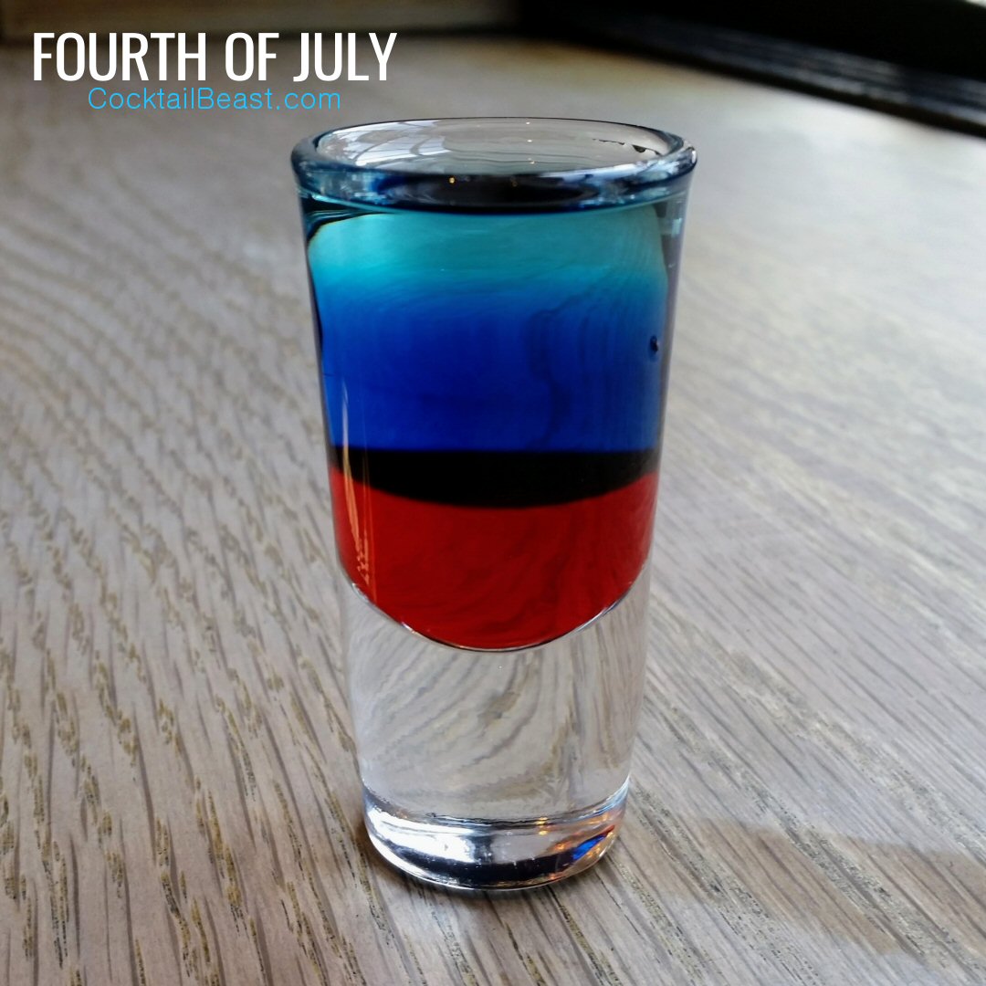 Fourth of July shot - Cocktail Beast